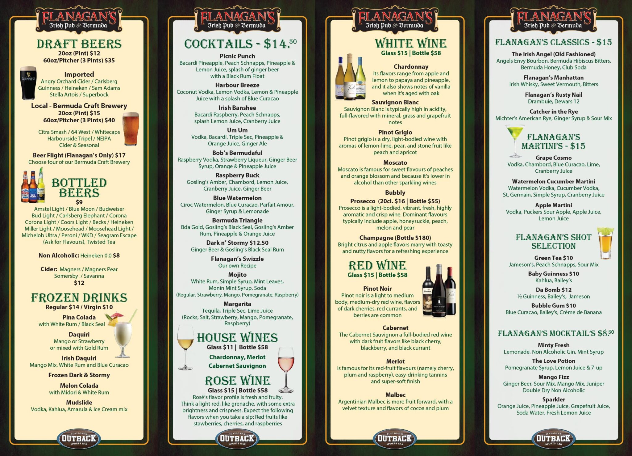 Drinks – Flanagans